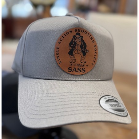 Authentic Snapback - Grey w/ Leather Patch
